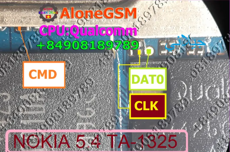 NOKIA 5.4 TA1325 ISP EMMC PINOUT