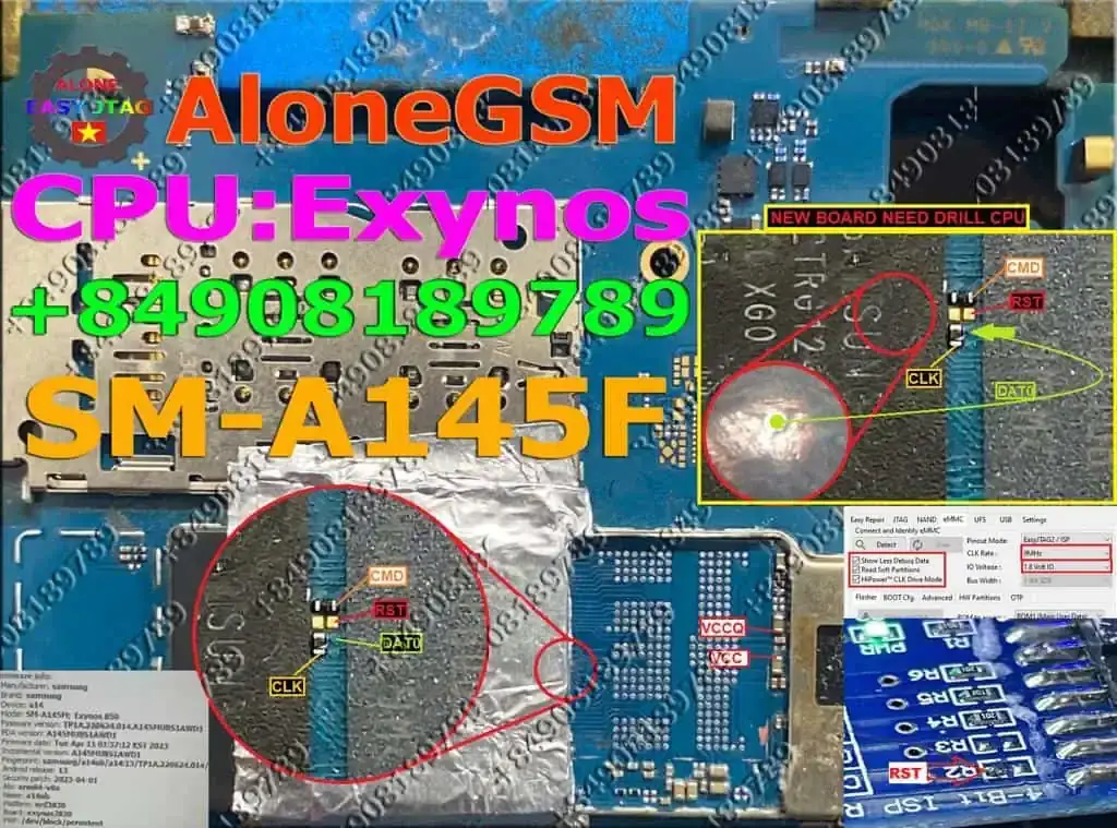 A145M ISP EMMC CON CONECCION A DATA0 EN CPU